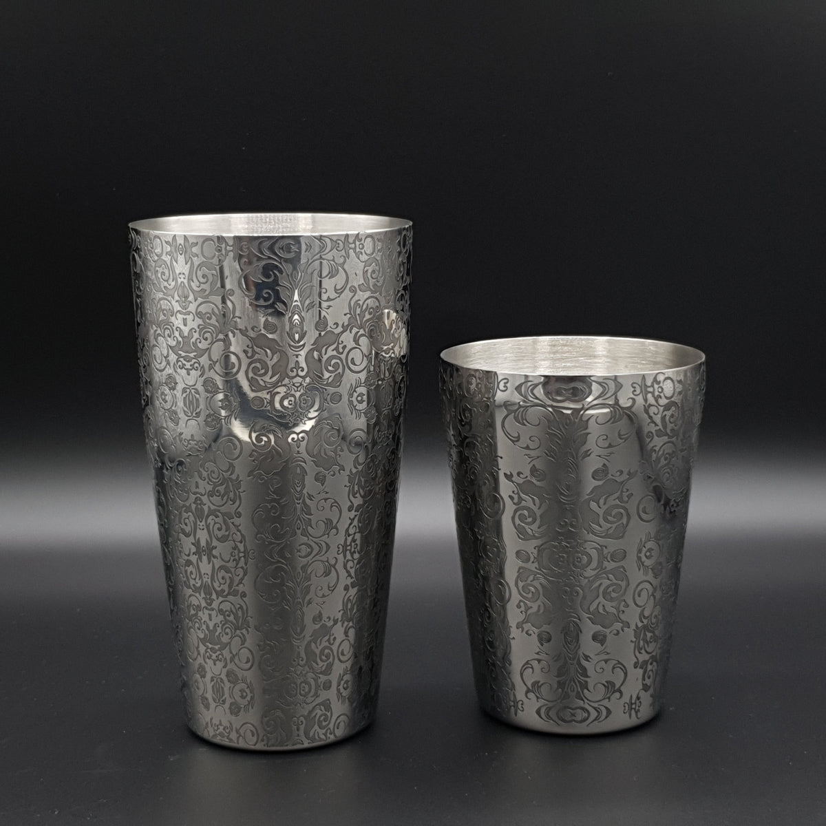 Toby Tin Engraved Paisley Cocktail Shaker Set Weighted – Cocktail ...