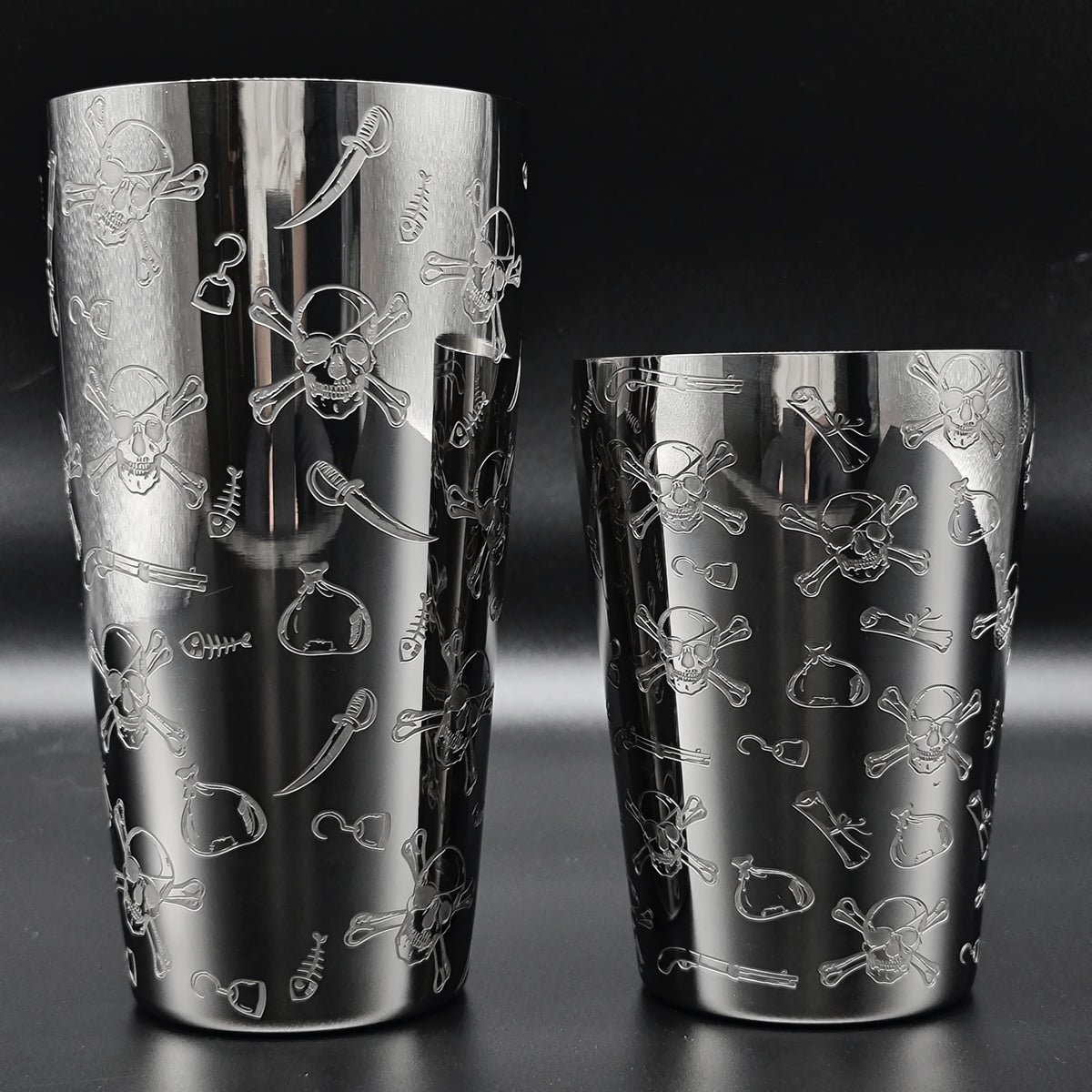 Toby Tin Engraved Skull Cocktail Shaker Set – Cocktail Corner Barware